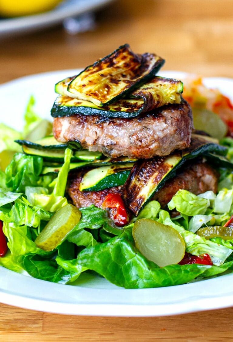 Lamb Burgers With Feta & Black Olives