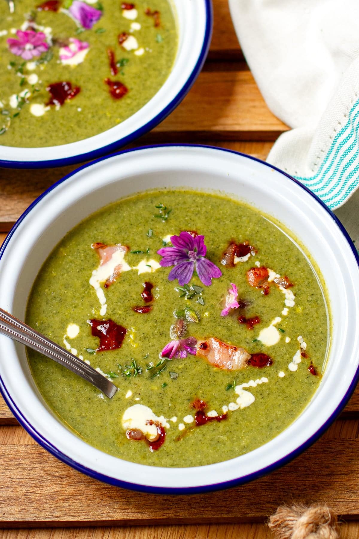 Stinging Nettle Soup with Crispy Bacon Stinging Nettle Soup with Crispy Bacon