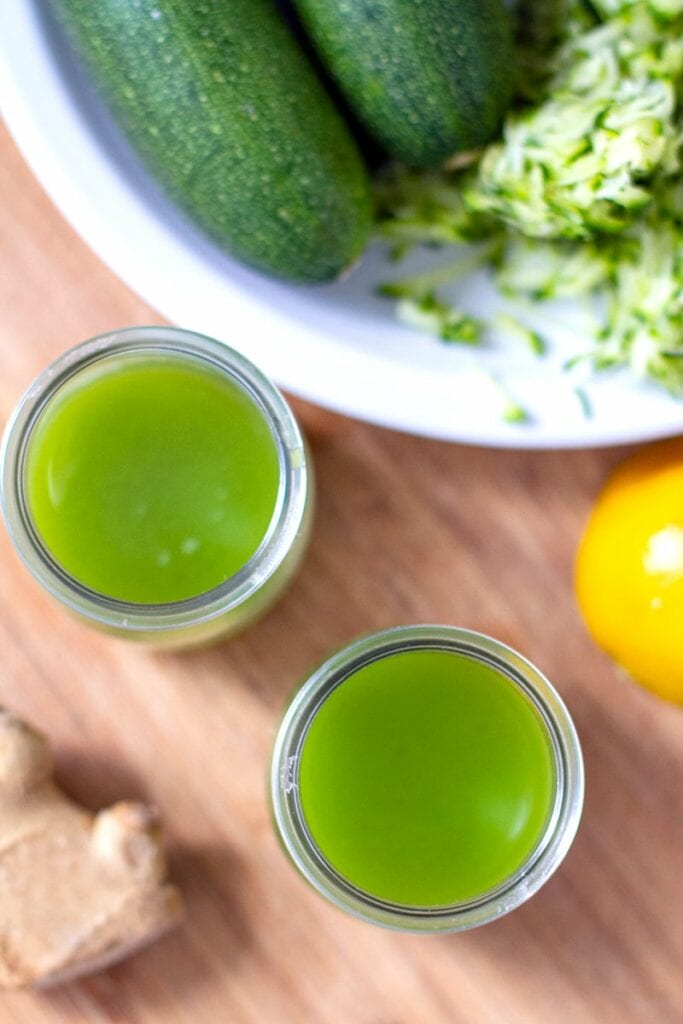 Zucchini Juice Tonic With Ginger & Lemon