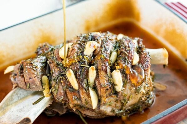 Slow-Cooked Lamb Shoulder With Rosemary Garlic & Honey
