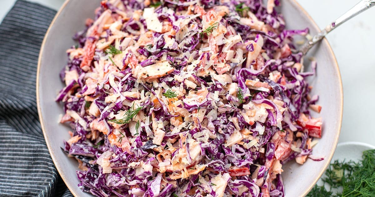 Purple Cabbage Coleslaw