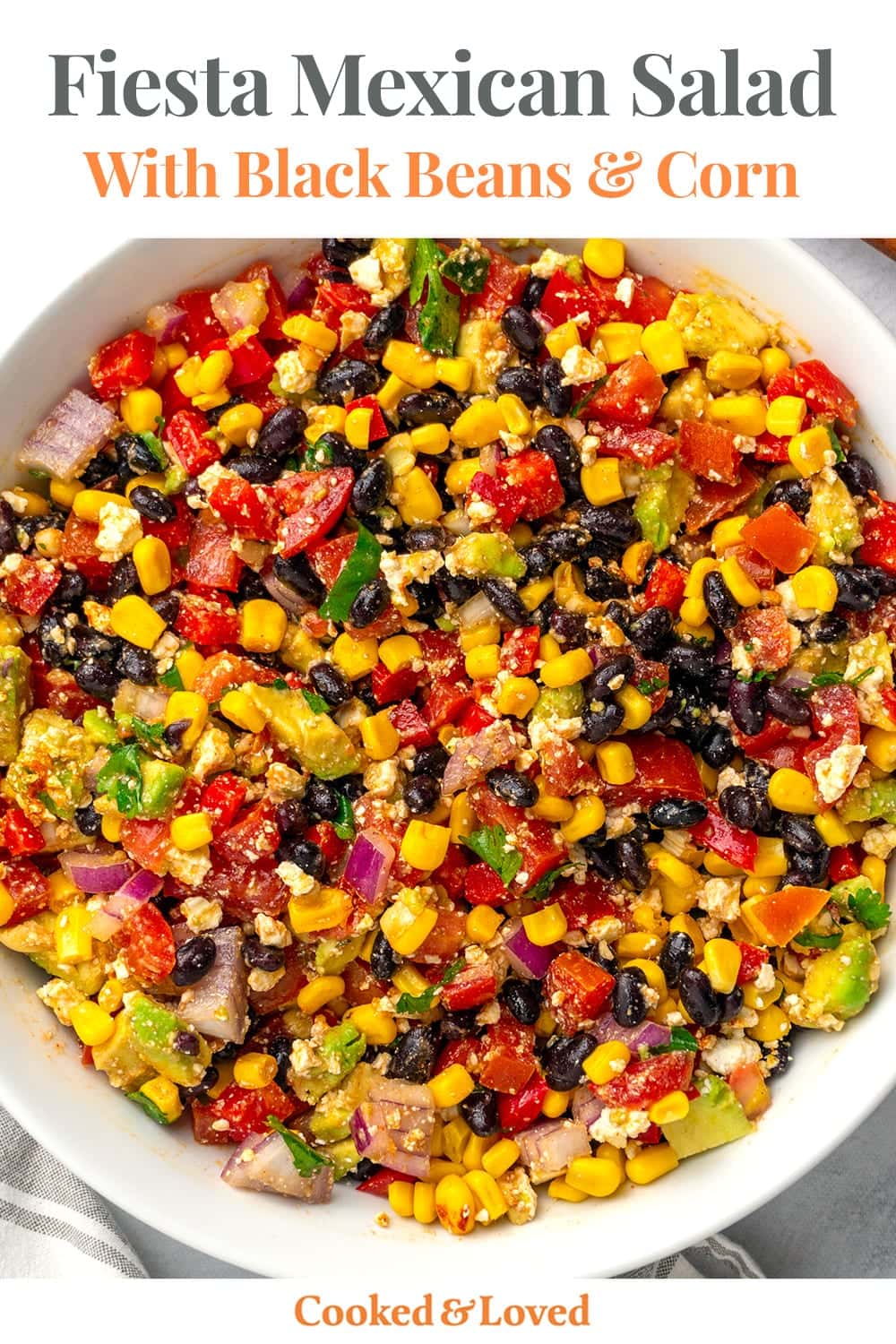 Mexican Salad With Black Beans, Corn & Avocado – Recipe OCean