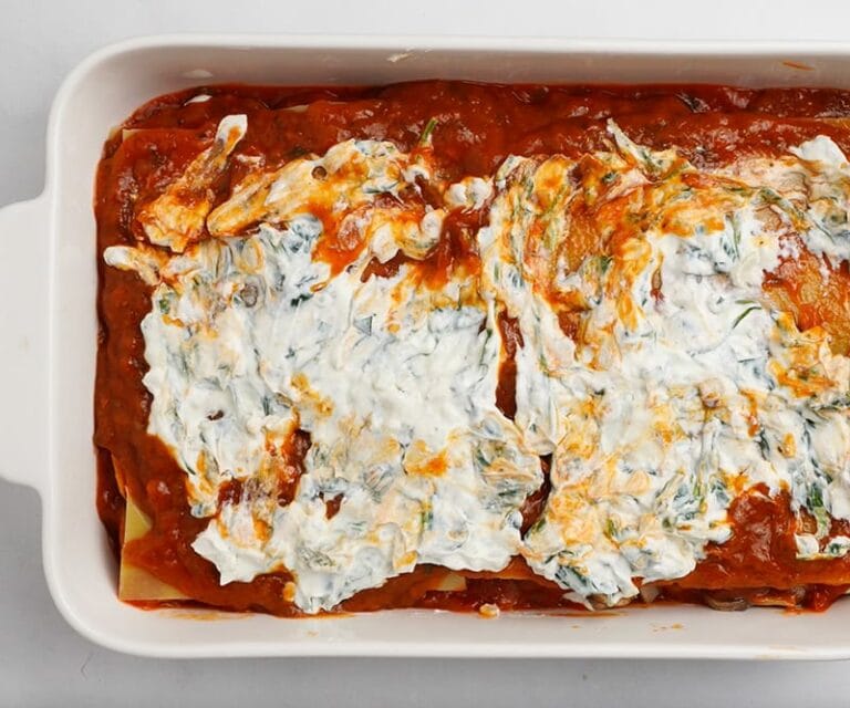 Vegetable Cottage Cheese Lasagna
