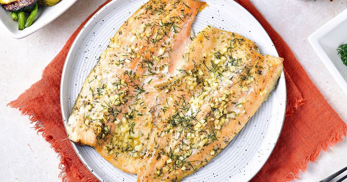 Baked Rainbow Trout With Garlic Butter