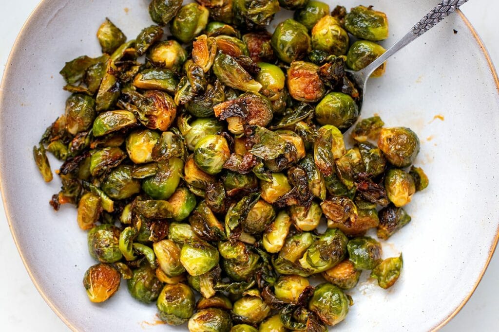 Roasted Sweet Potatoes & Brussels Sprouts