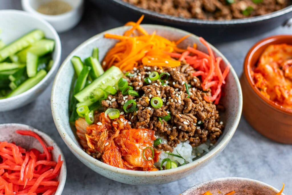 Teriyaki Salmon Bowls With Japanese Cabbage