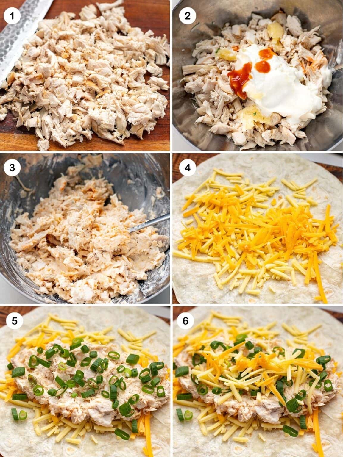 Cheesy Garlic Chicken Wraps