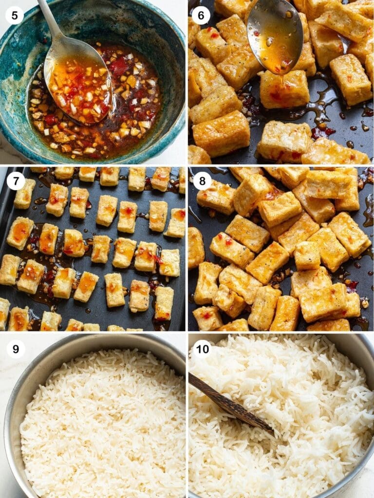 Crispy Tofu Rice Bowls