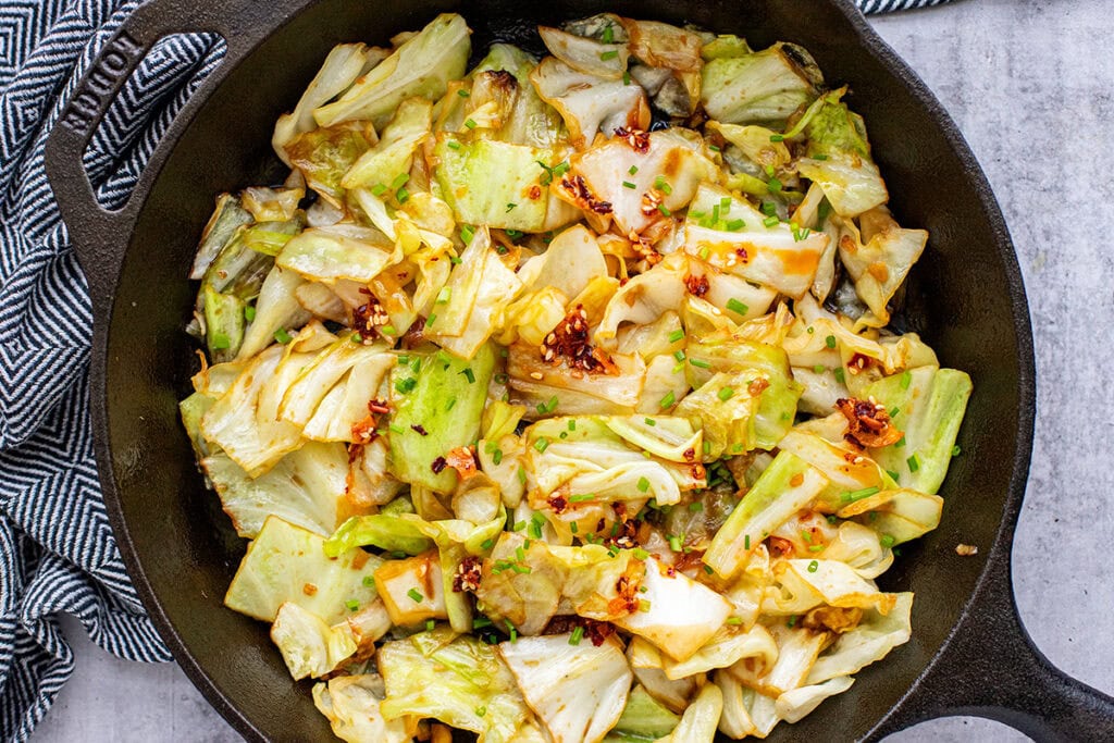 Roasted Cabbage With Parmesan Sauce & Pangrattato