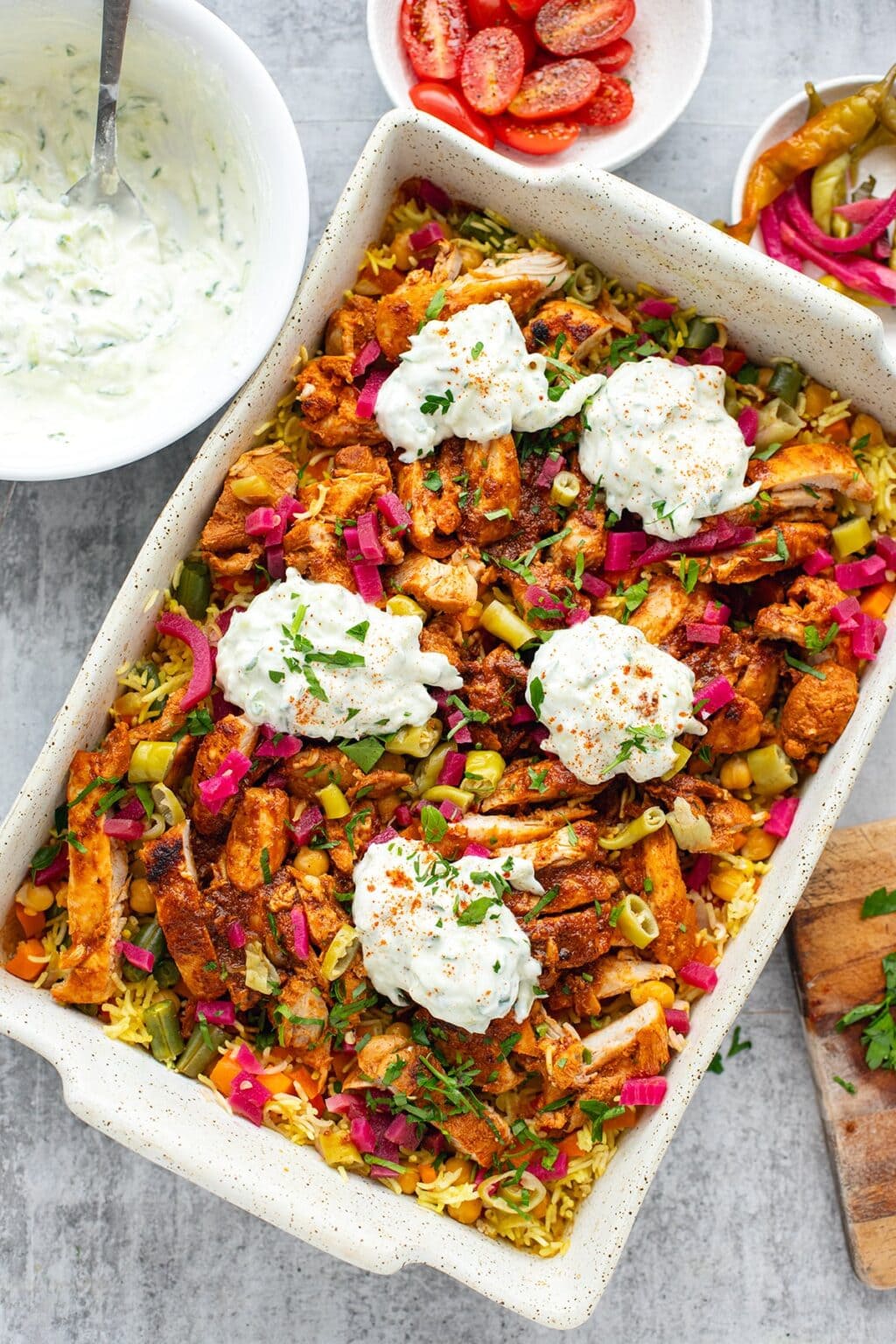 Chicken Shawarma With Baked Rice & Vegetables