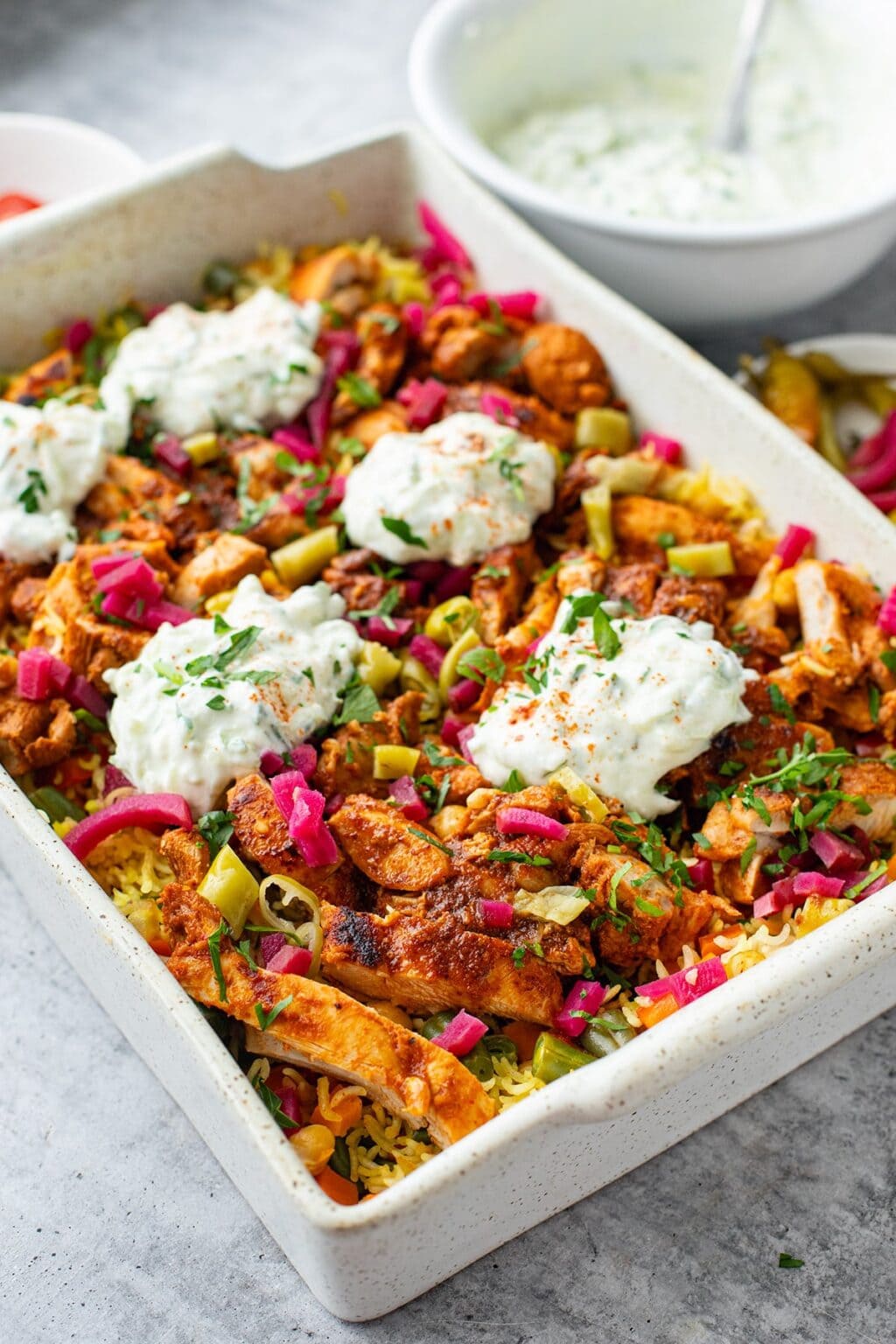 Chicken Shawarma With Baked Rice & Vegetables
