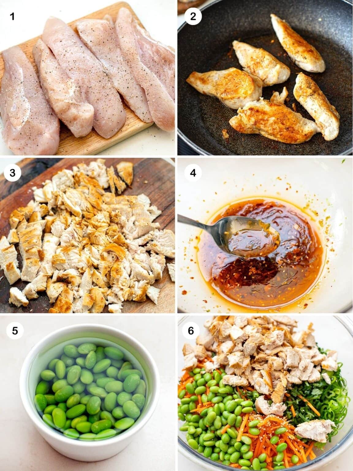 Asian Carrot Salad With Chicken & Edamame