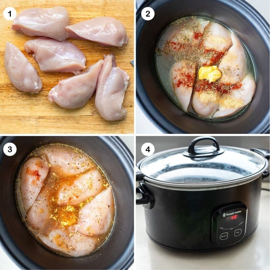 Shredded Chicken in a Slow Cooker | Easy Crock Pot Recipe