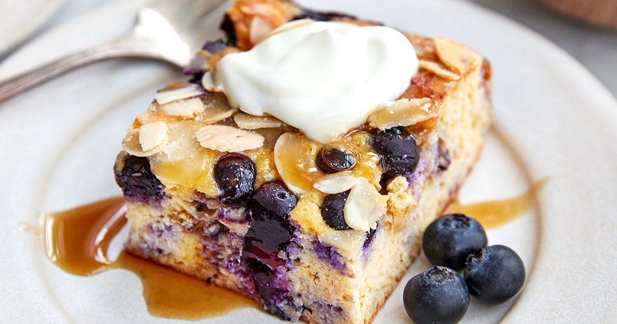 Blueberry Cottage Cheese Breakfast Bake (High-Protein)