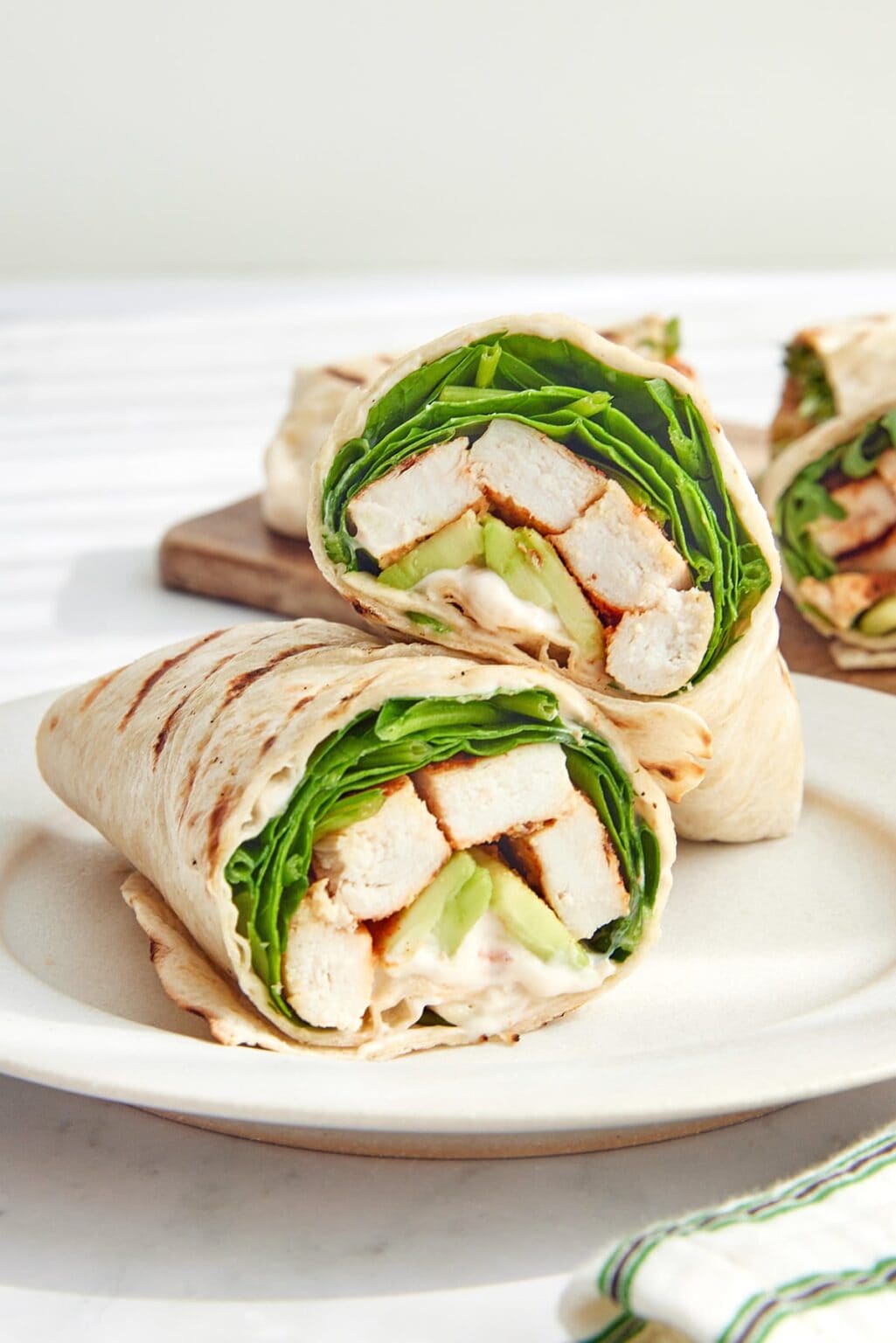 Grilled Chicken Wraps with Avocado & Sun-Dried Tomato Mayo