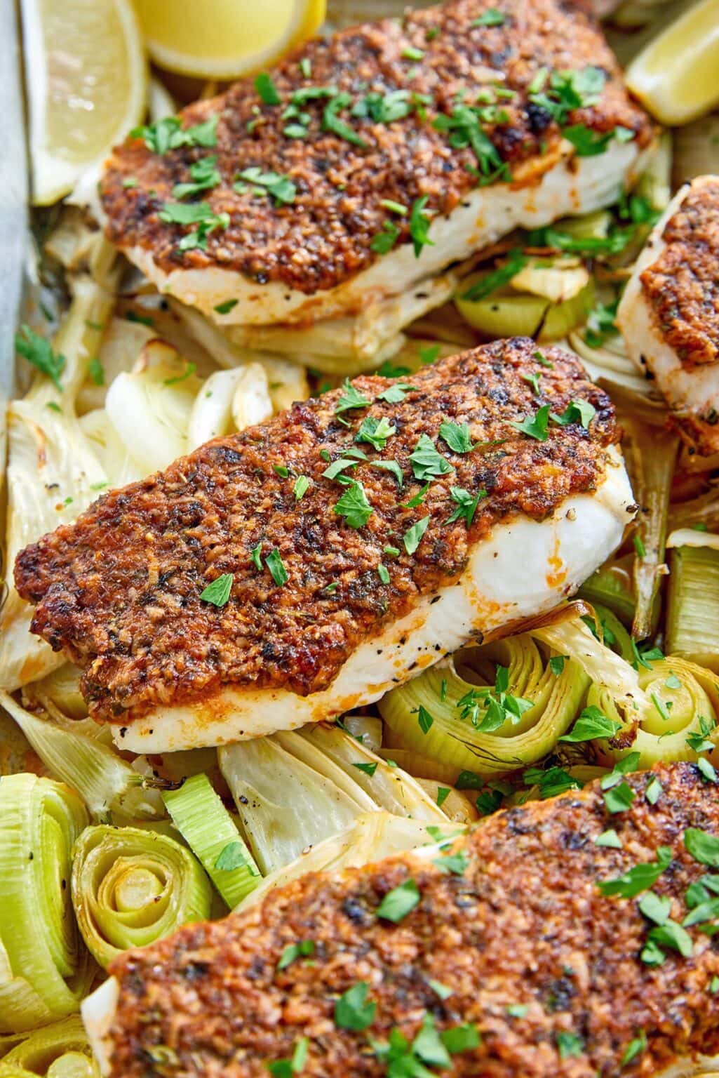Parmesan Crusted Baked Halibut (Easy Sheet Pan Dinner)