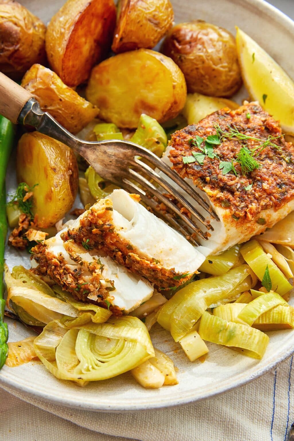 Parmesan Crusted Baked Halibut (Easy Sheet Pan Dinner)