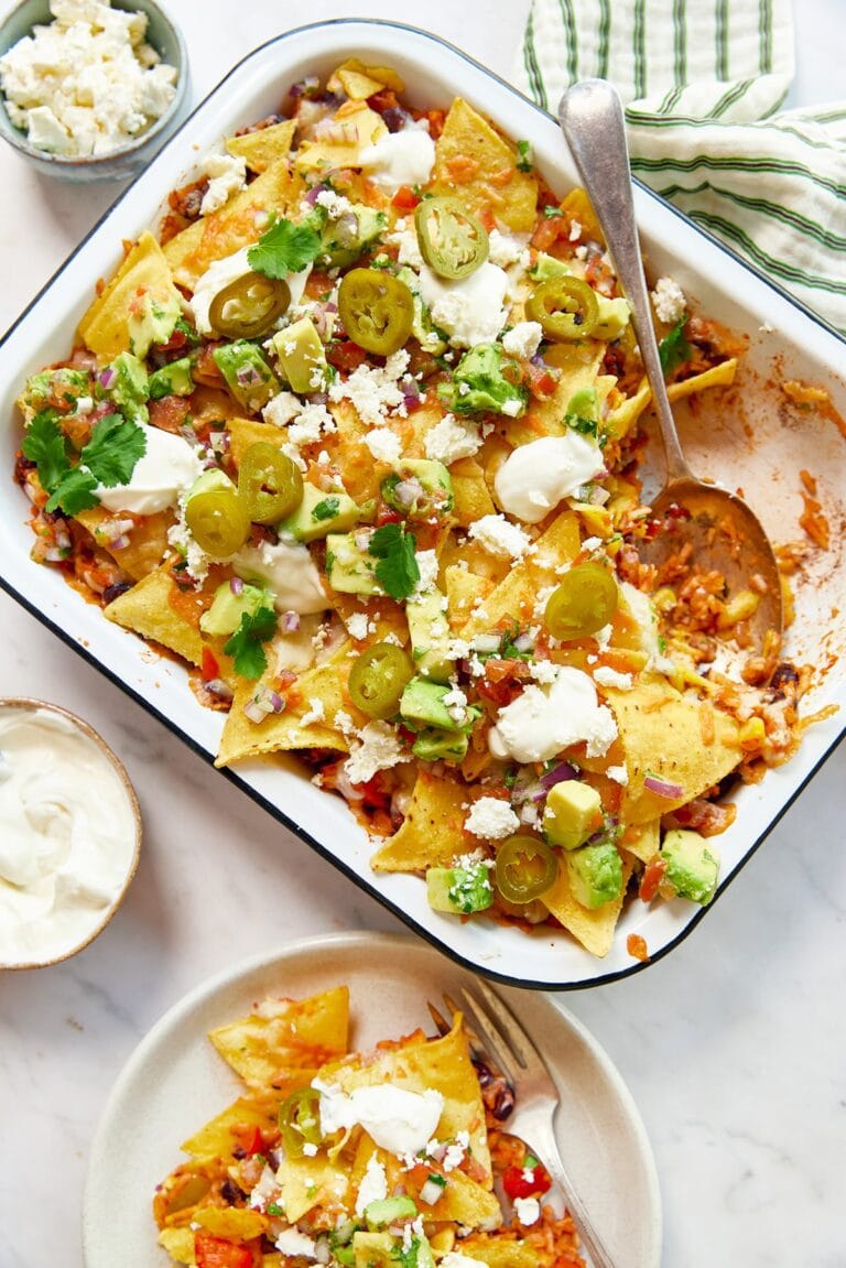 Black Bean Taco Casserole (Vegetarian Corn Chip Bake)